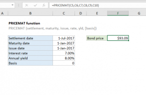 Excel PRICE function | Exceljet